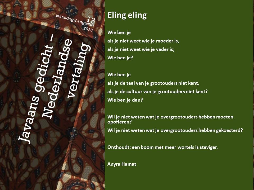 Ervaringen met de Javaanse taal