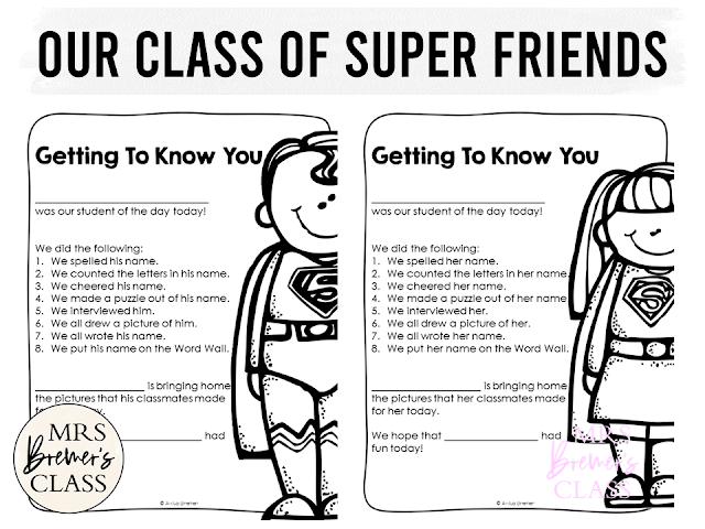 Superhero Themed Freebie for Back to School | Mrs. Bremer's Class
