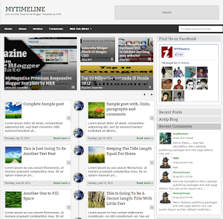 MyTimeLine new responsive blogger template by MKR
