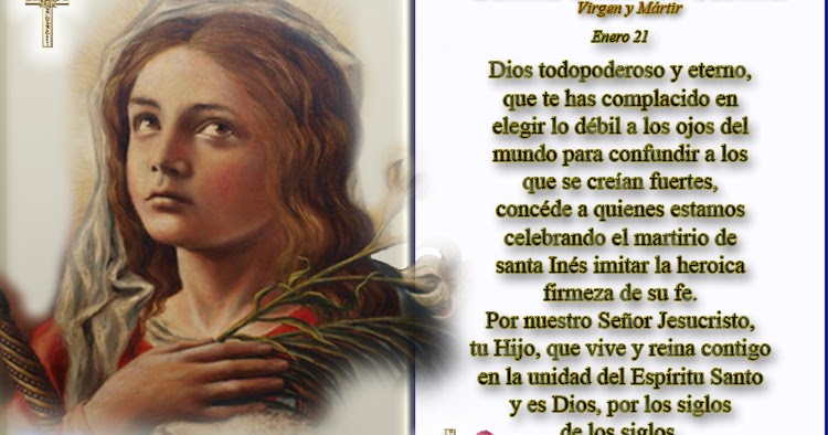 ® Imágenes y Gifs Animados ®: ESTAMPA CON ORACIÓN A SANTA INÉS