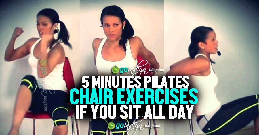 5 minutes Pilates Chair workouts if you sit all day - Natural Home ...