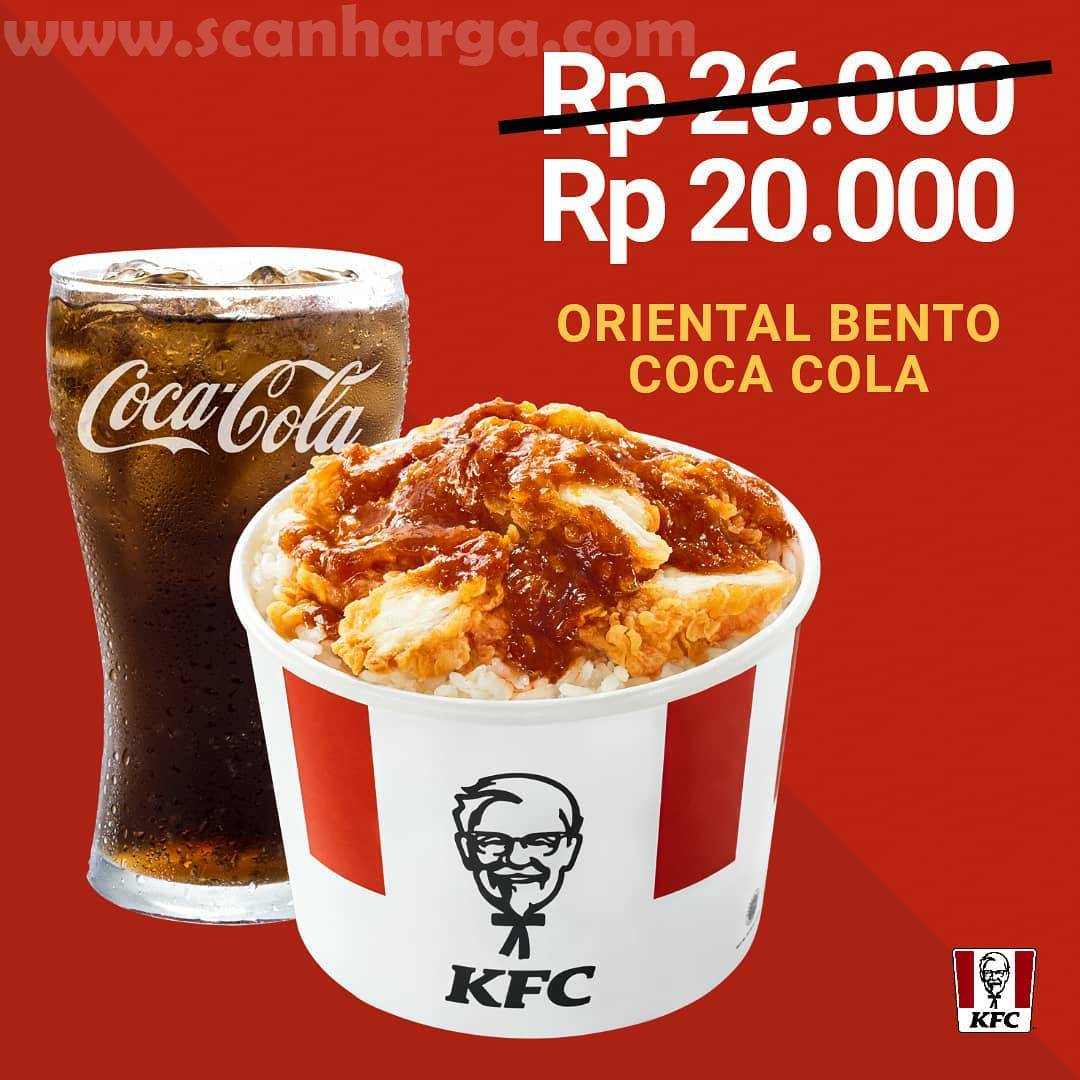 KFC Paket Oriental Bento + Coca Cola harga hanya Rp 20.000 - scanharga