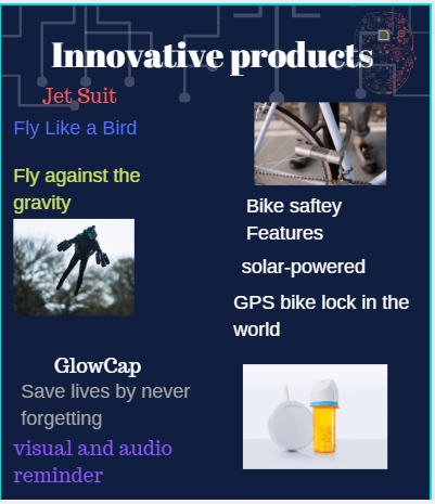Innovative products