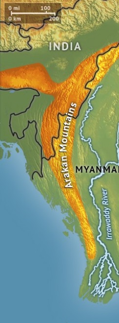 Arakan Mountains Map