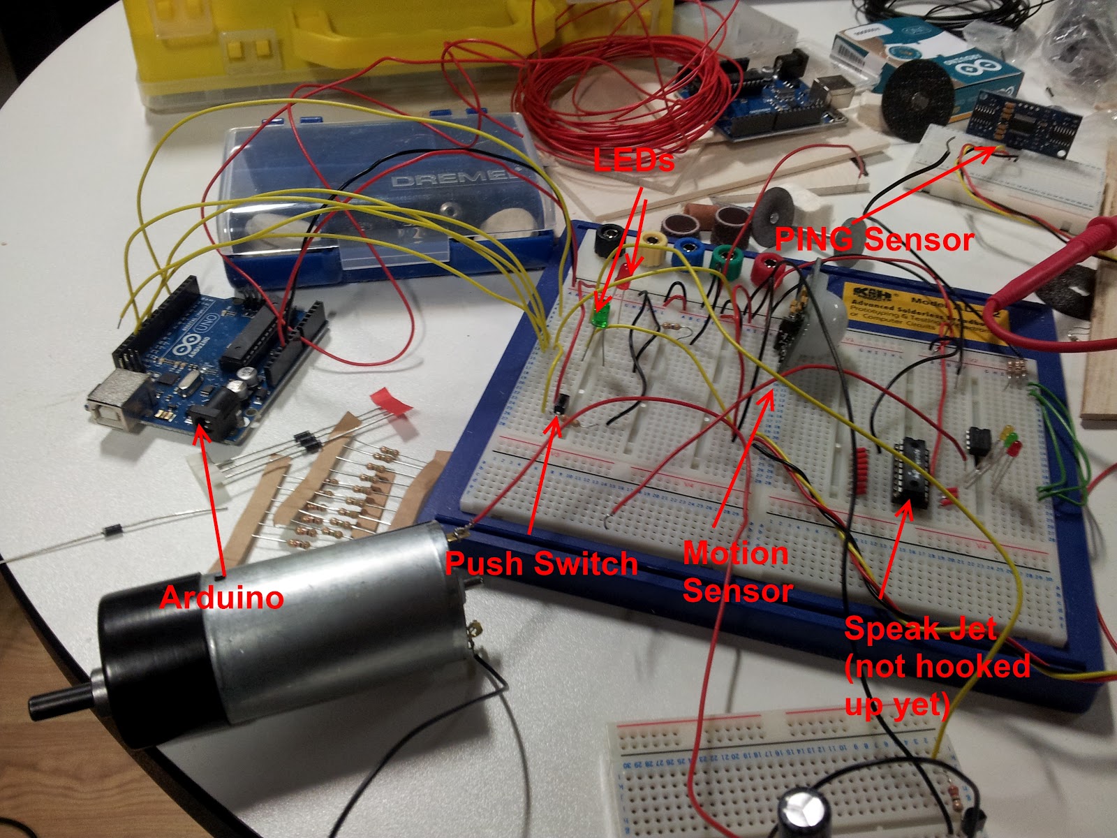 My Robot Blog The Arduino Leds And Ping Sensors