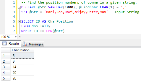 SQL Server Questions and Answers: What is Tally Table in SQL Server?