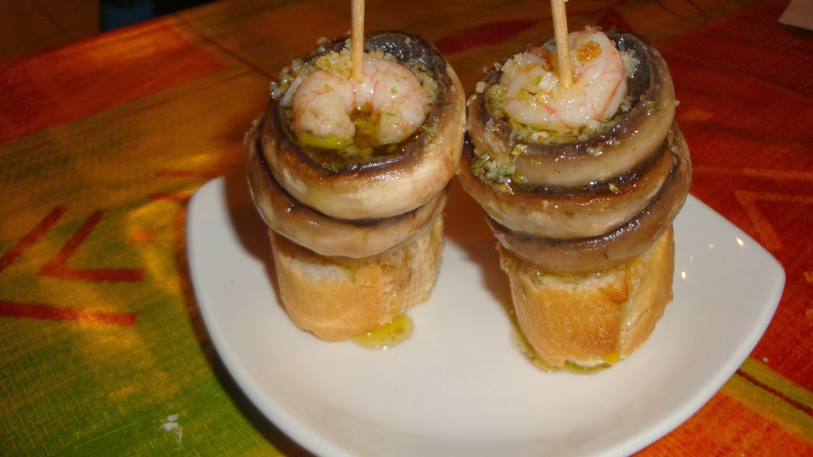 Las recetas de Miss Flowers: Pincho de champiñón con gamba al estilo ...