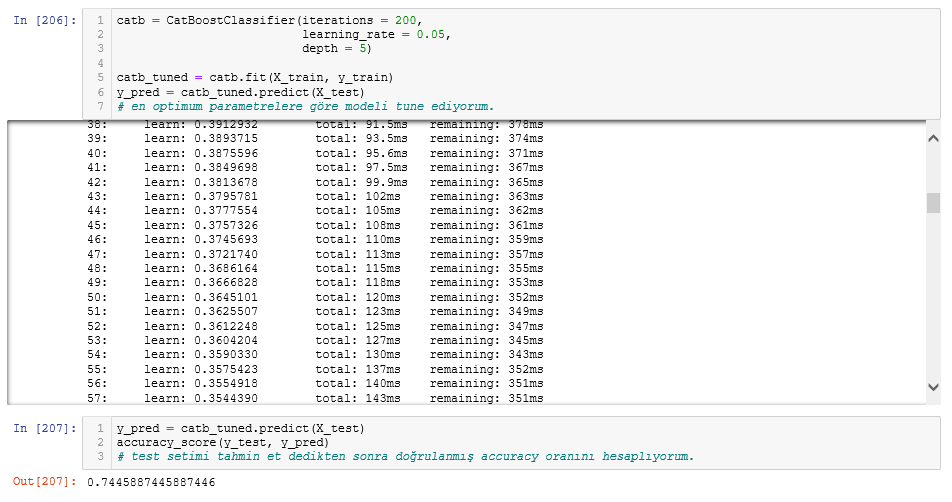 Python - CatBoost (Sınıflandırma)