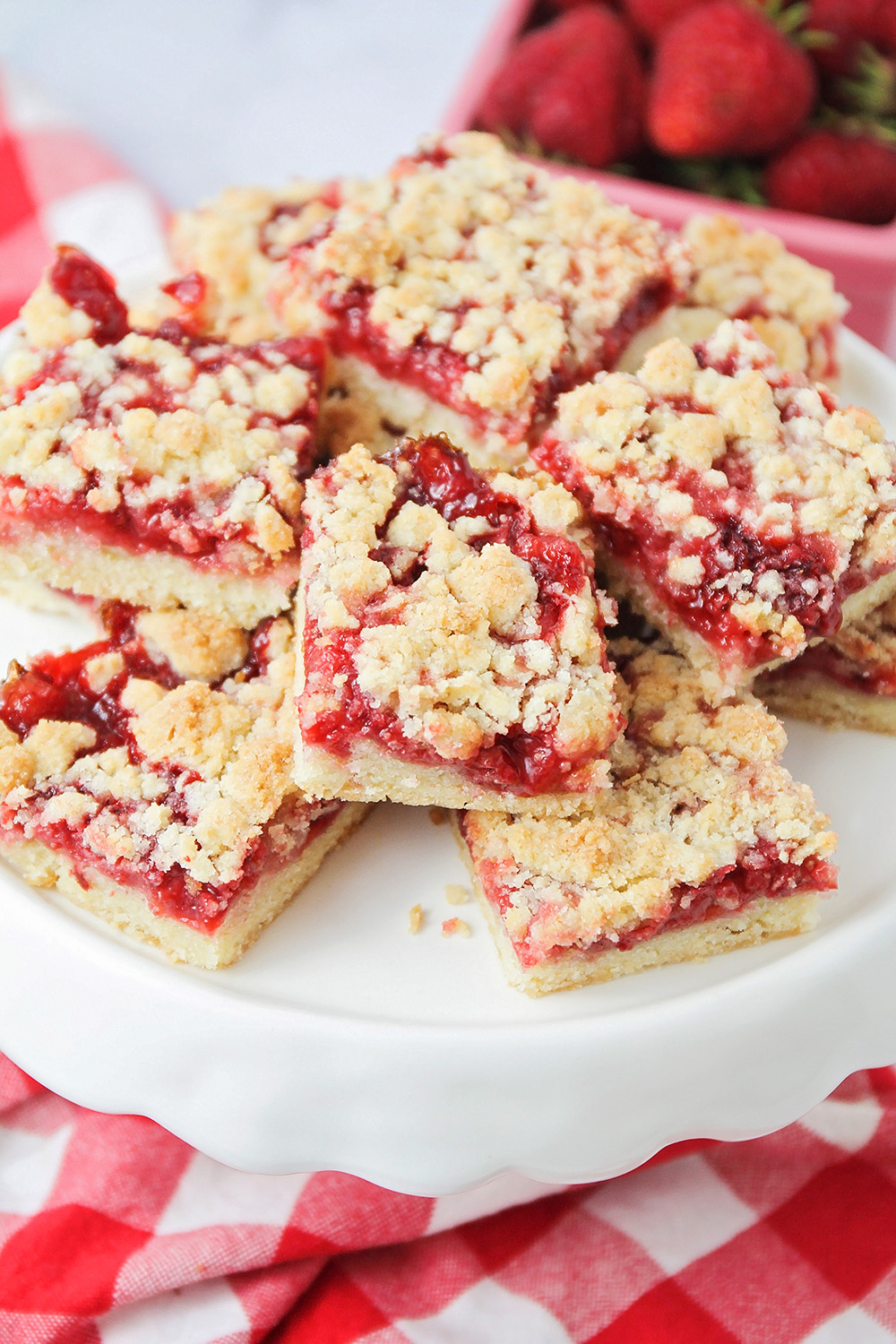 Strawberry Crumb Bars - The Baker Upstairs