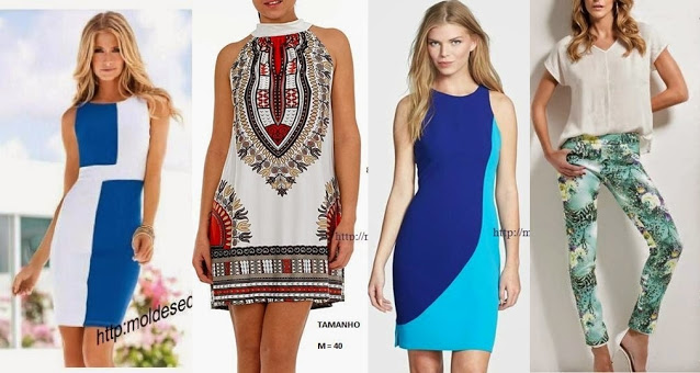 4 Modelos de roupas femininas com molde para corte e costura - Ver e Fazer