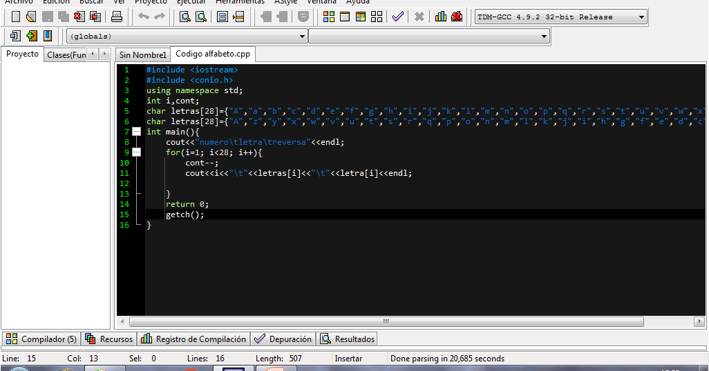 Desarrollo de software utilizando programación estructurada: Codigo ...