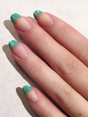Joy of Vegan Beauty: Nail Art Trends Fashion Week 2015: Teal Tip French ...