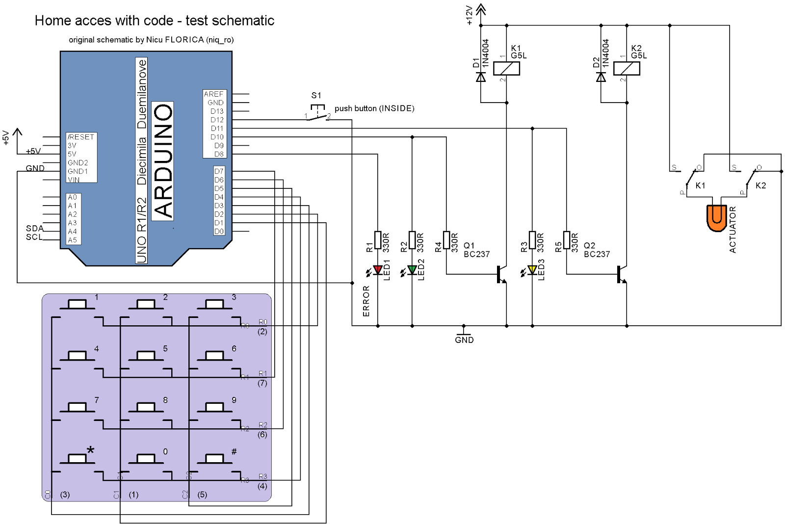 Arduino tehNiq: Home acces using keypad from outside and push button ...