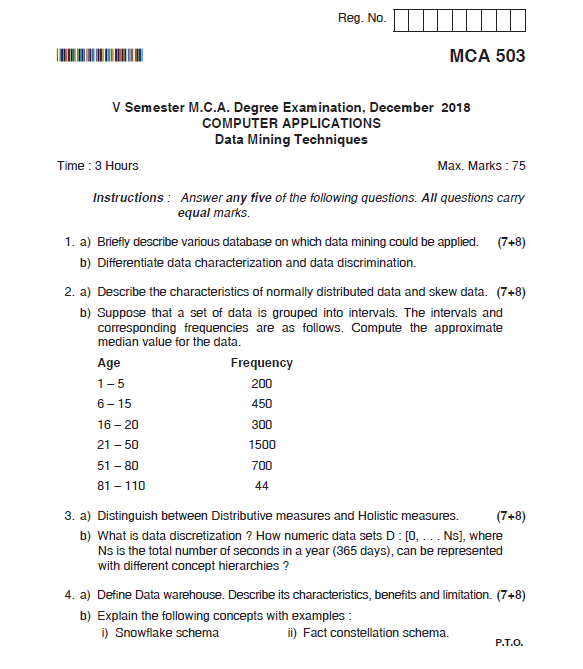 Mangalore University M.C.A. COMPUTER APPLICATIONS Fifth Semester MCA ...