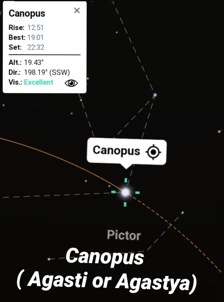 Canopus ( Agastya) star