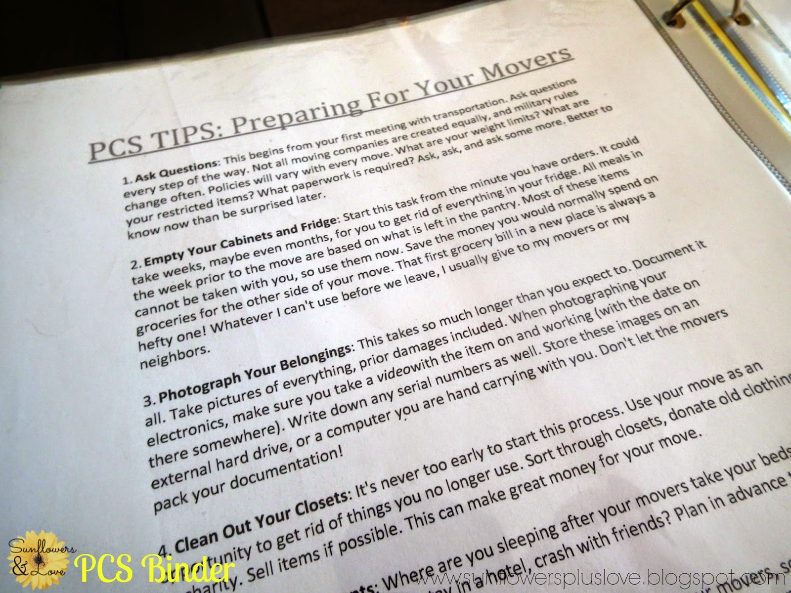 Sunflowers & Love: PCS Files: The Master PCS Binder