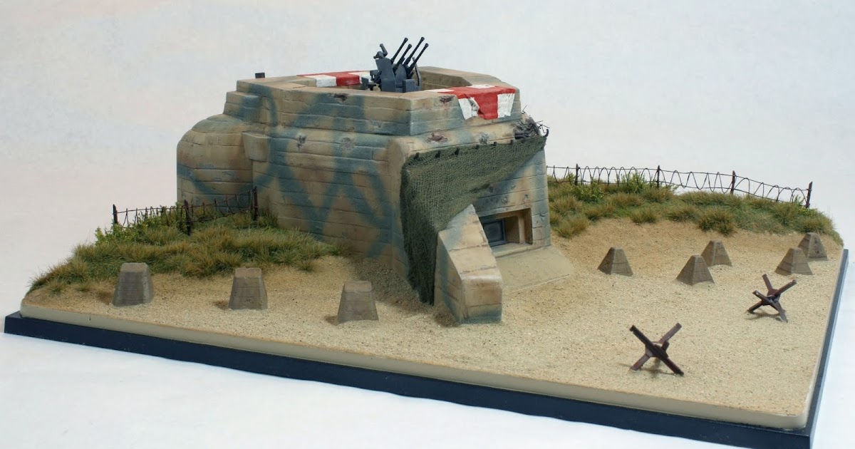 Pegasus 44 Model Building: 1/72 Normandy Atlantic Wall Bunker D-Day Diorama