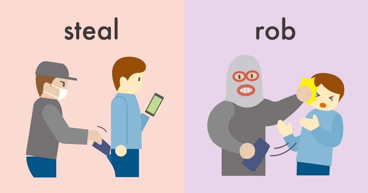steal と rob の違いとは？