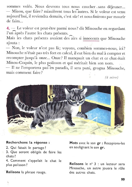 école : références: Le chat et le grelot (lecture courante CP-CE1)