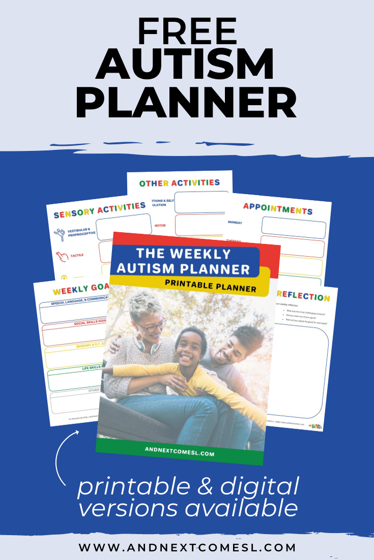 Free Weekly Autism Planner | And Next Comes L - Hyperlexia Resources