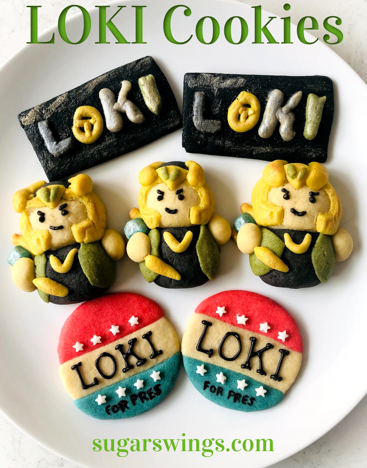 Sugar Swings! Serve Some: Marvel's Loki God of Mischief Cookies