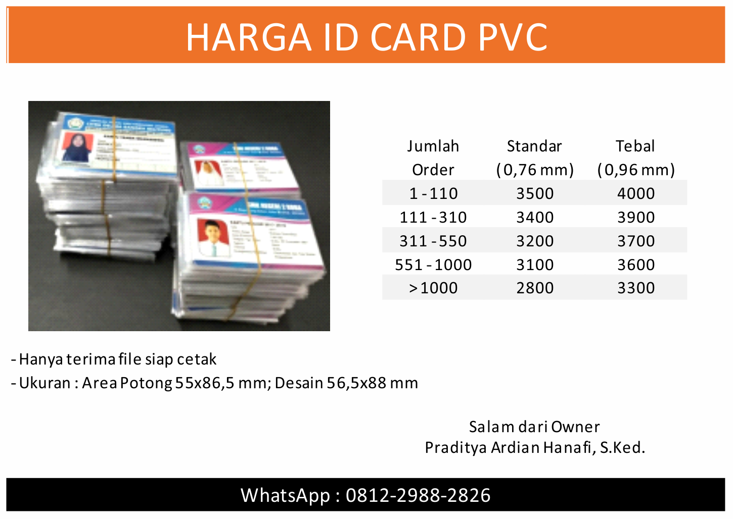 Ukuran Id Card Pvc / Ukuran Id Card Name Tag Sesuai Standar Dalam Cm In ...