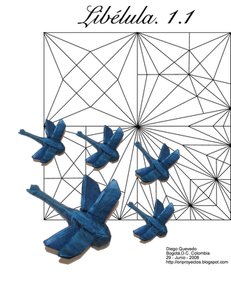 TRIBARTE: A arte do Origami: Libélula!