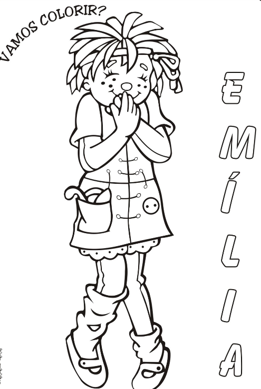 Desenhos para Colorir - Sítio do Picapau Amarelo: Emília