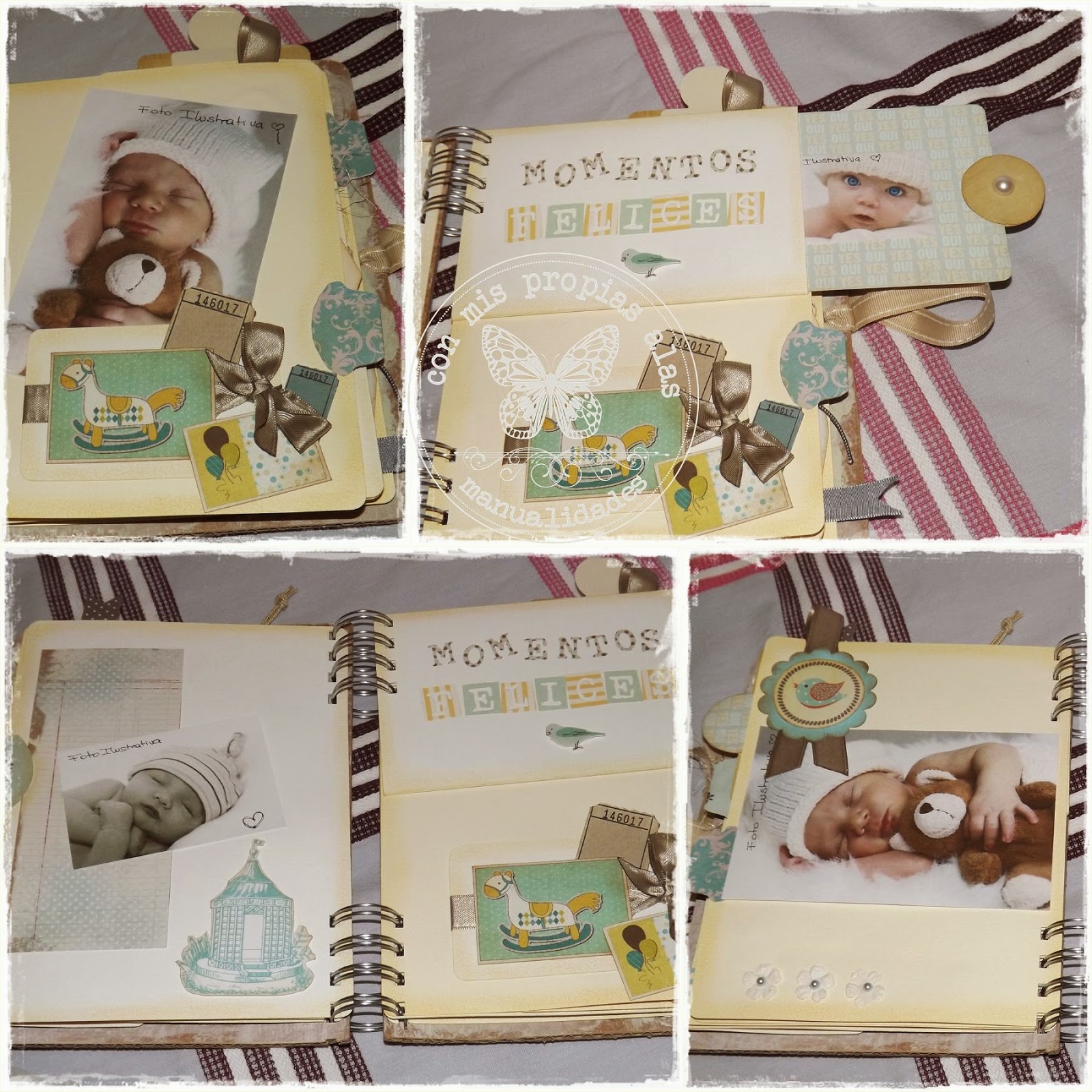 Como hacer álbumes de fotos para bebés - Imagui