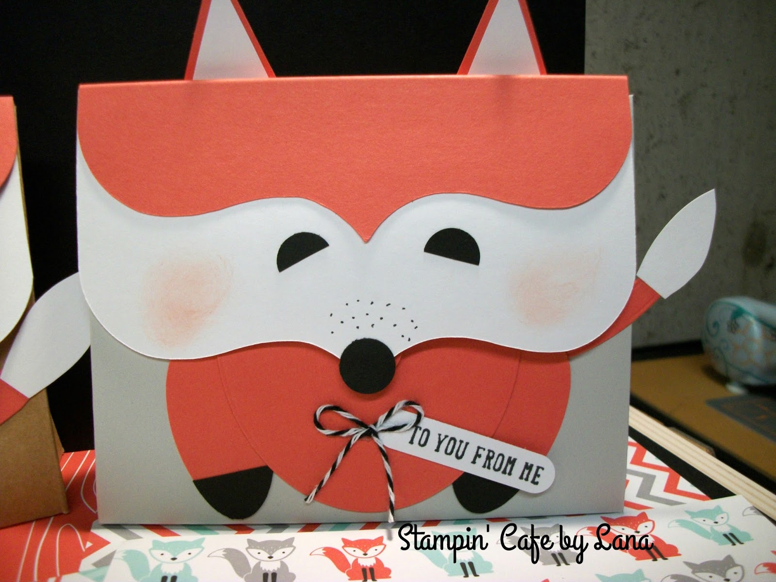 Stampin' Cafe by Lana: Little Fox Gift Box and Fox Card