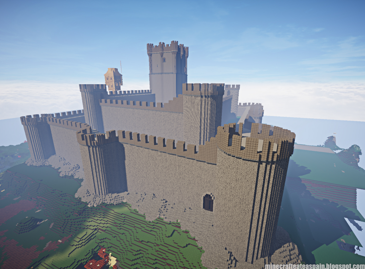 Réplica Minecraft del Castillo de la Atalaya, Villena, Alicante, España.