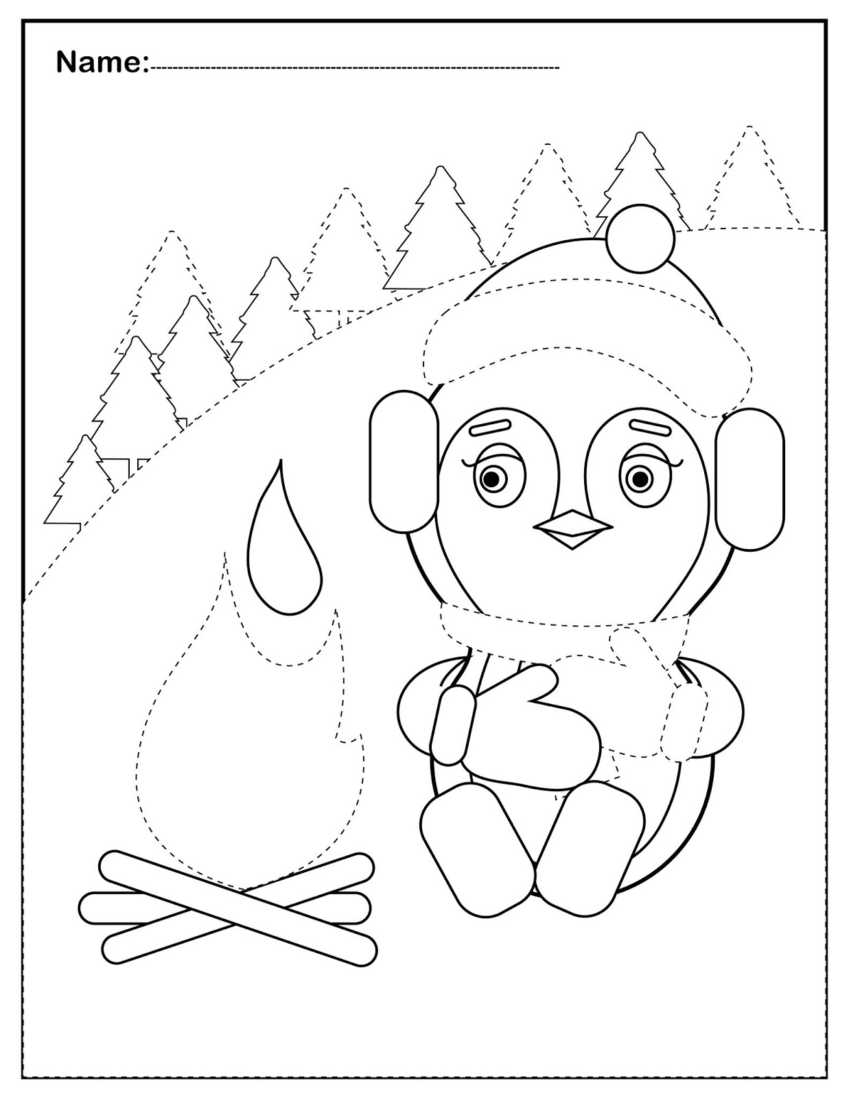 Tracing Coloring Pages