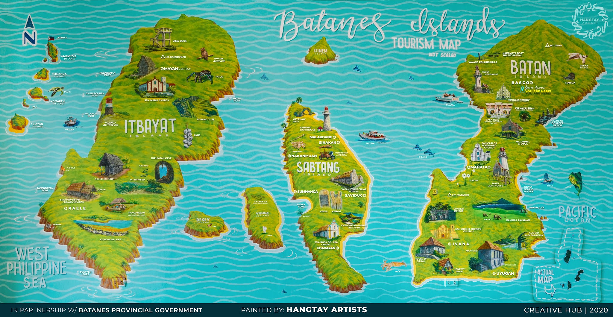 Batanes Islands - Tourism Map by Hangtay Artists