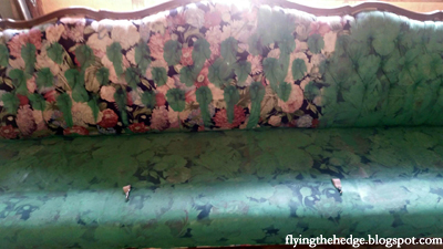 Flying the Hedge: DIY Painted Fabric Couch