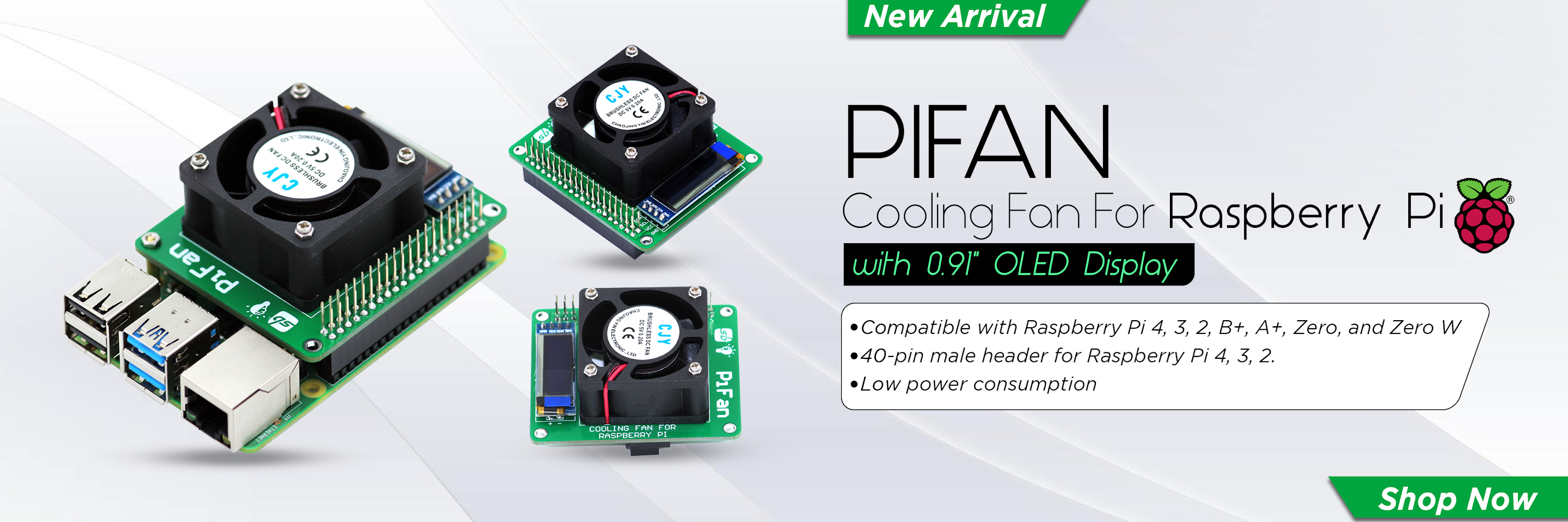 Amazing Raspberry Pi Cooling Fan with Oled Display - Makergenix_Shop