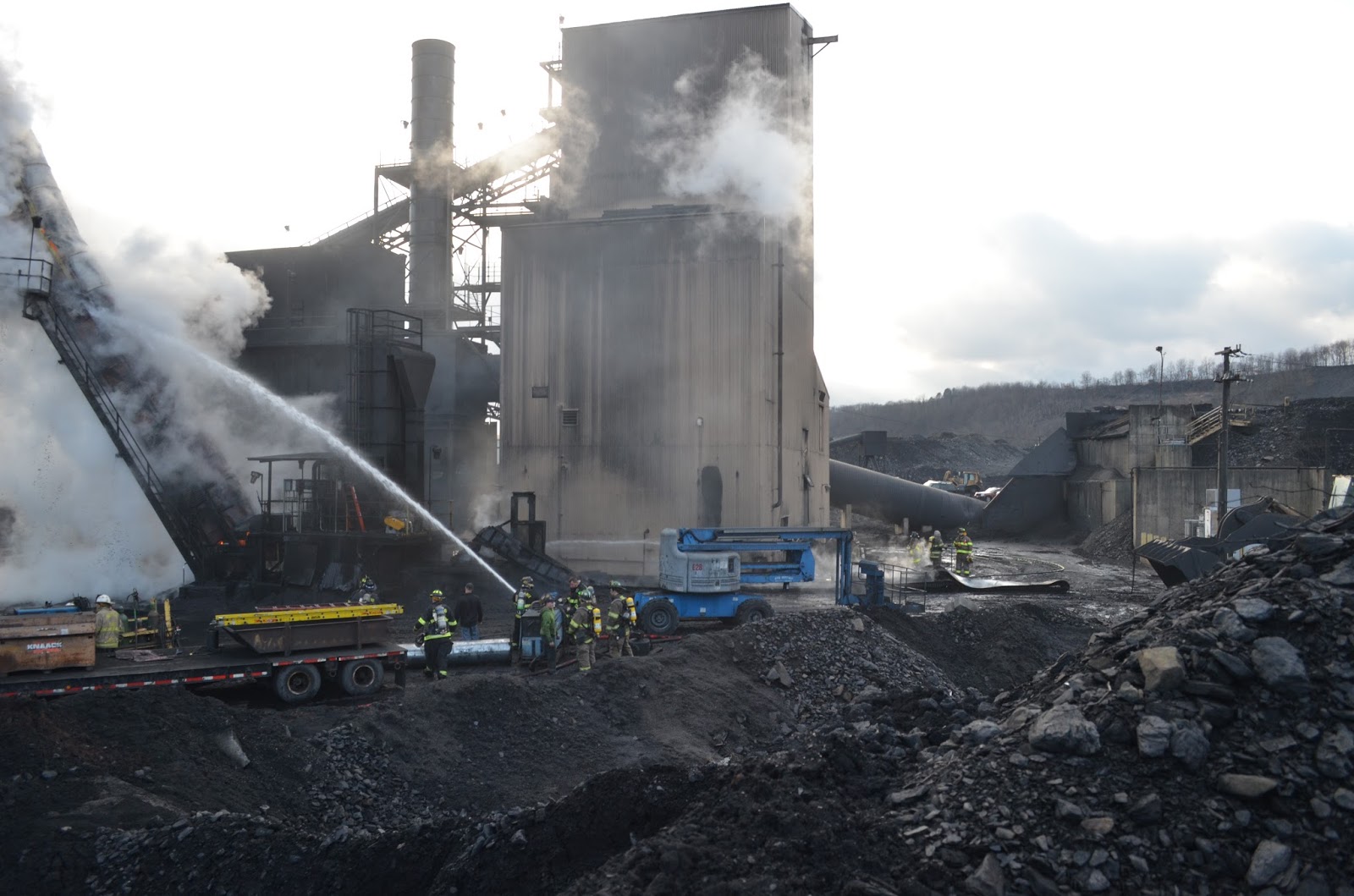 Fire Destroys Silo at Gilberton Coal Company