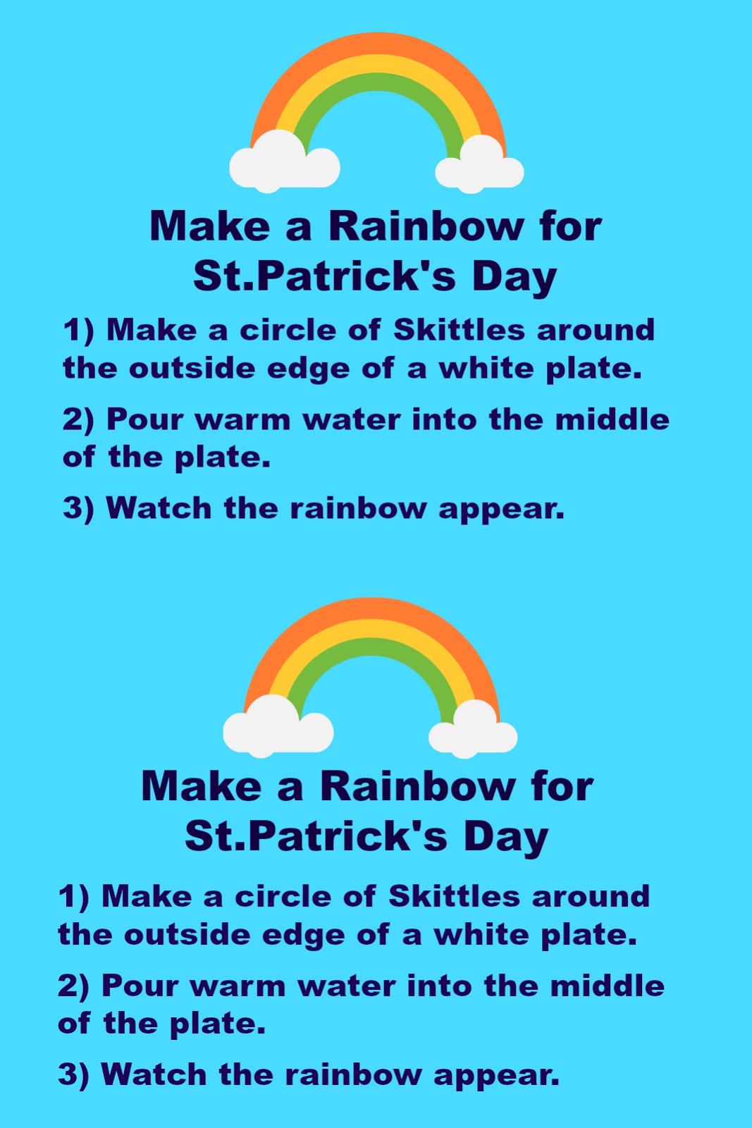 East Coast Mommy: St.Patrick's Day Activity (Make a Skittles Rainbow ...