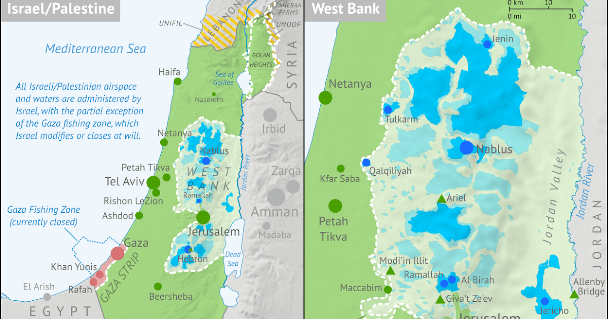 Israel / Palestine Map: Who Controlled What in May 2021? - Political ...