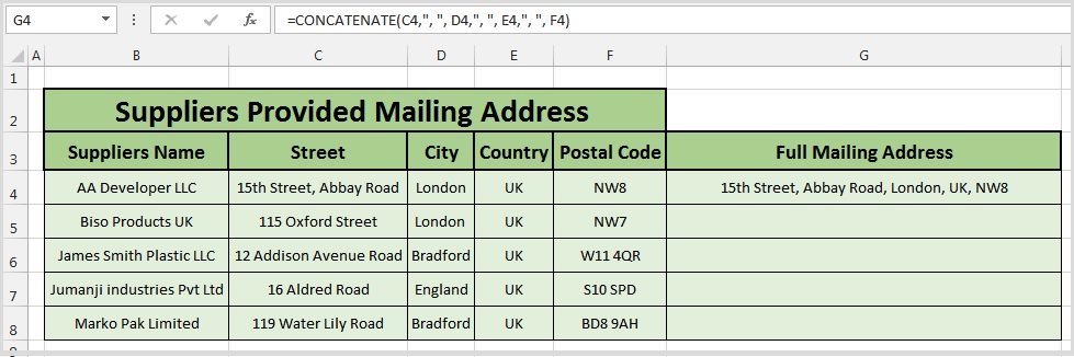 How To Merge Two Or More Than Two Cells In Excel By Using Concatenate