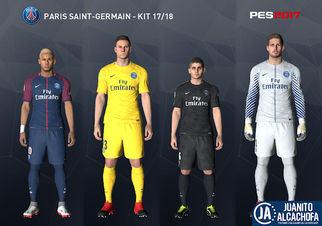 Kit Paris Saint-Germain (PSG) 17/18 - Pro Evolution Soccer 2017 (PC)