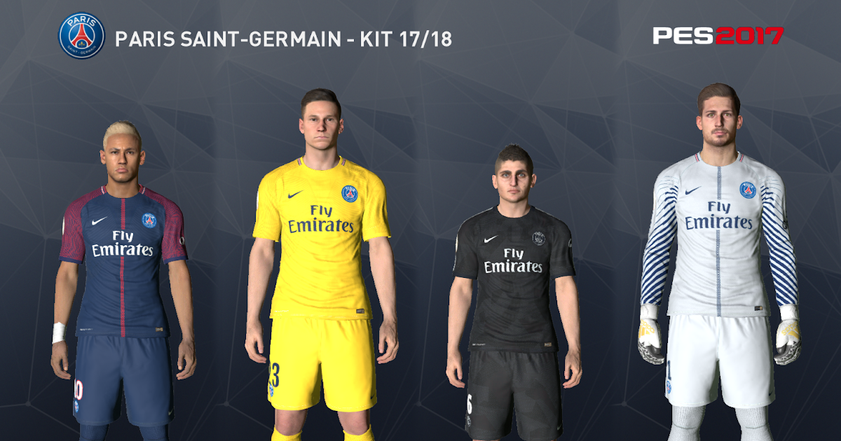 Kit Paris Saint-Germain (PSG) 17/18 - Pro Evolution Soccer 2017 (PC)