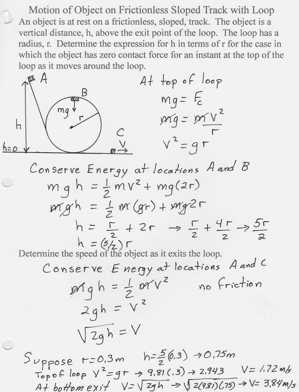Physics Lecture Notes: Chapter 7 Part 2 Conservation of Energy ...