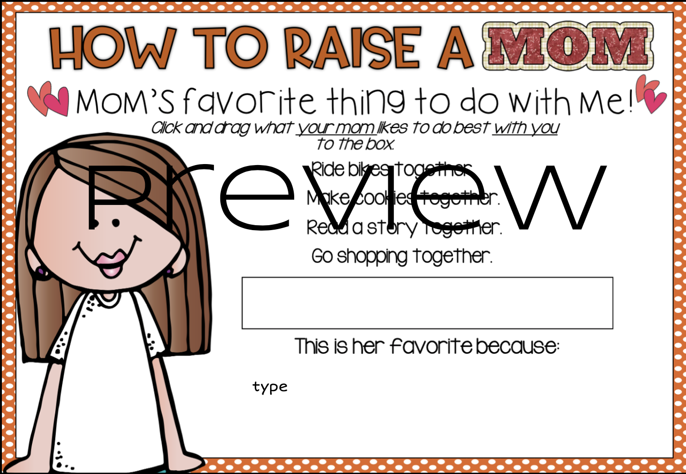 1st Grade Hip Hip Hooray!: How to Raise a Mom...Perfect for Mother's Day!