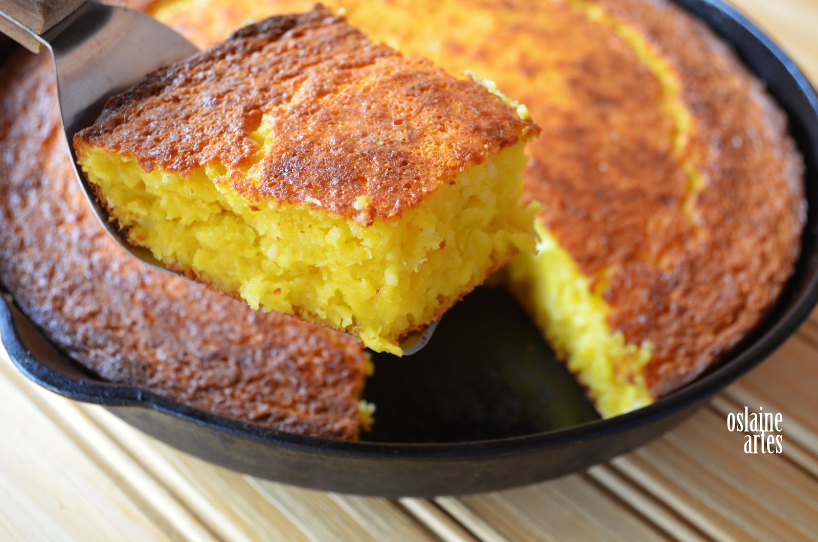Bolo de Milho Verde com Coco - Caramelo e Sal