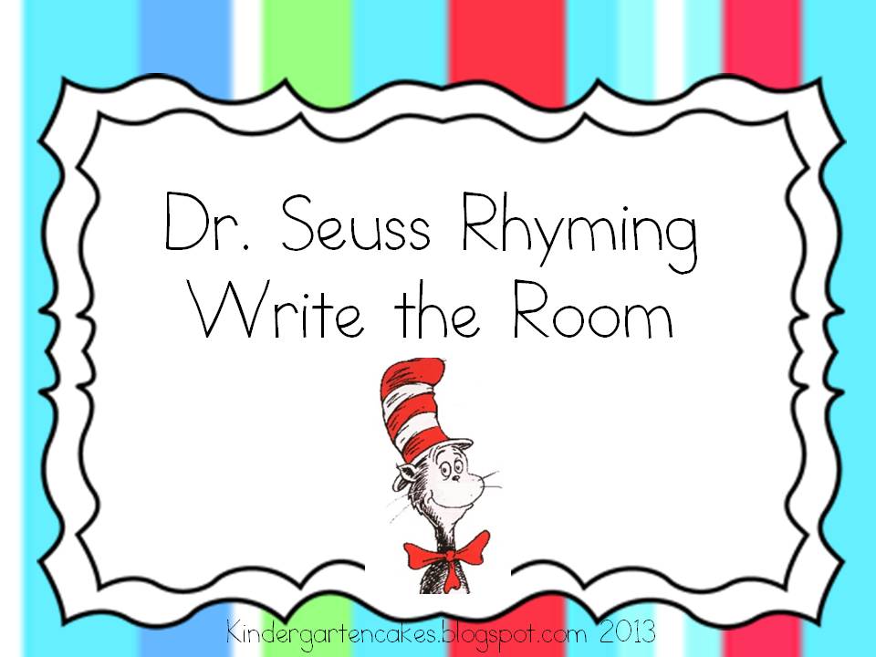 Kinder Cakes: Wacky Rhyming Write the Room