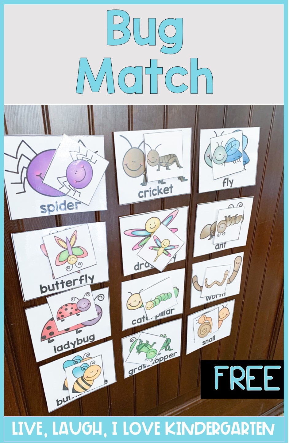 I have a free bug match activity for you to try with your little ones!