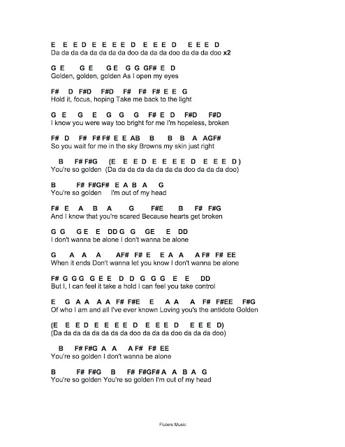 Flute Sheet Music: Golden