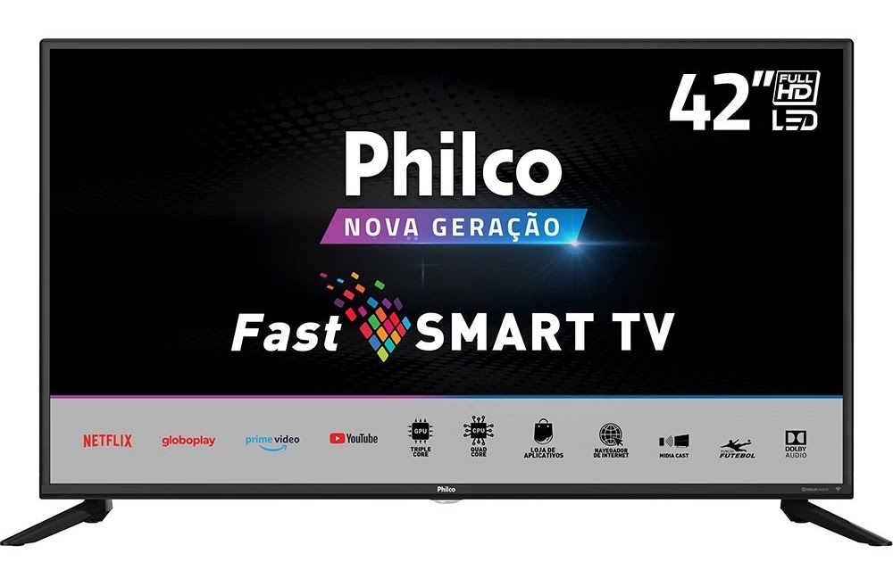 Quero Notebook: Smart TV LED 42" polegadas Philco PTV42G70N5CF