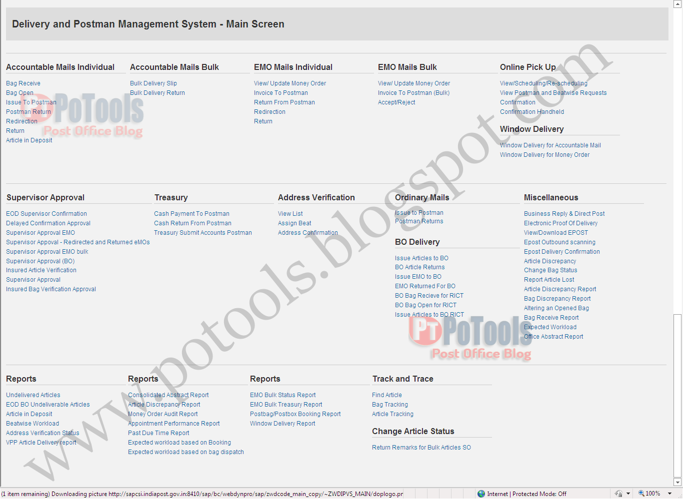 Delivery and Postman Management System Options - Overview