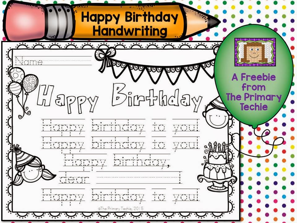 Primary Chalkboard: Birthday Bonanza!